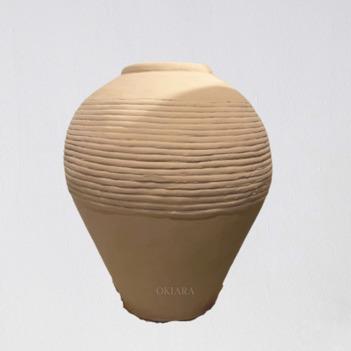 Jabari Lined Vessel | Sand Wheat Brass - Okiara